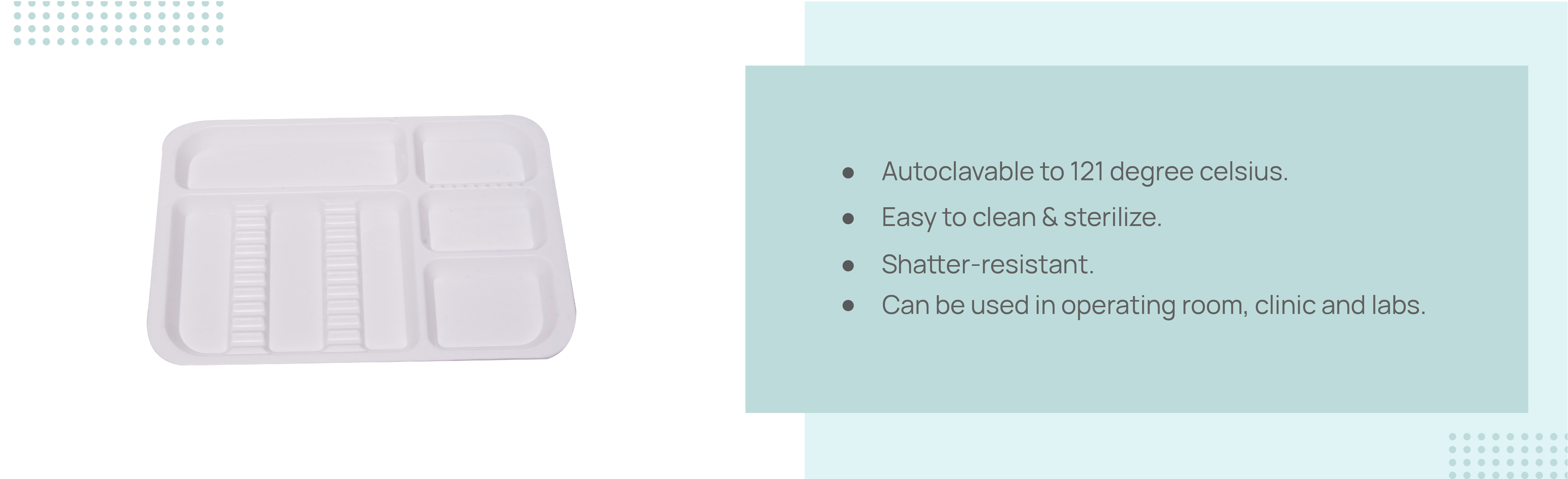 Buy Instrument Tray Multi Purpose plastic with lid Autocleavable