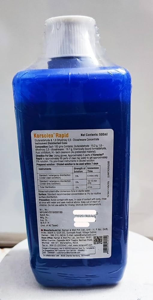 Buy Korsolex Rapid Instrument Sterilizer Disinfectant Concentrate 500ml ...