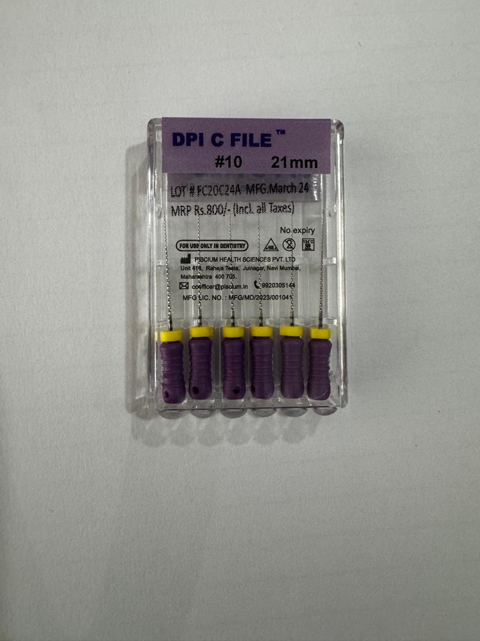 Buy DPI C FILE #10 21MM Online at Best Prices | Dentganga.com