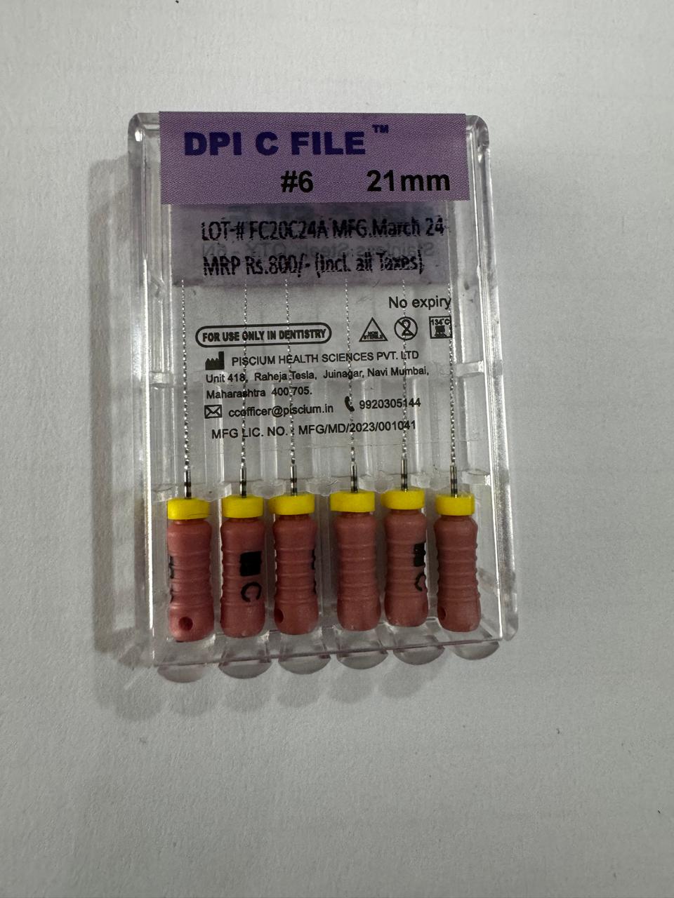 Buy DPI C FILE#6 21MM Online at Best Prices | Dentganga.com