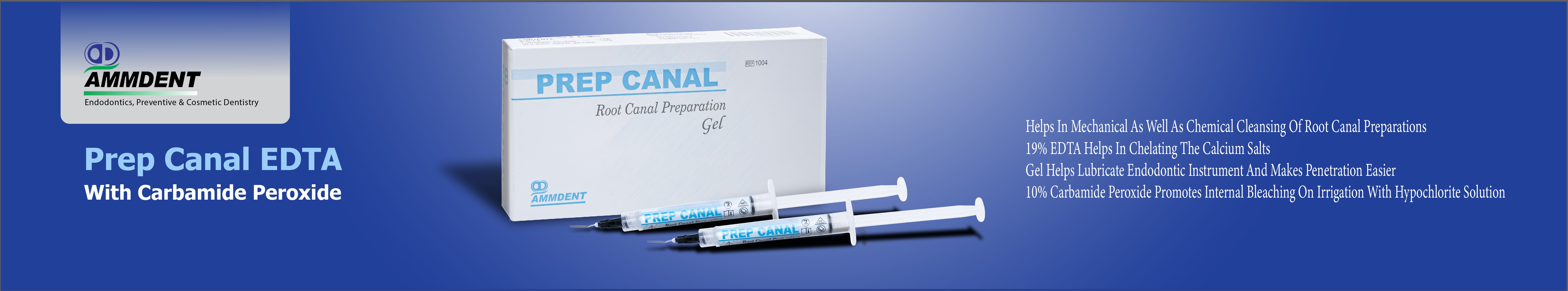 Buy Ammdent Prep Canal Dental EDTA Gel 2x3.5gm Syringe